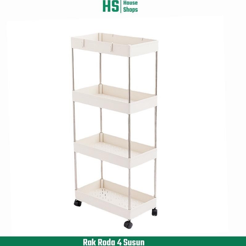 Jual Rak Roda 4 Susun Serbaguna Rak Dapur Kamar Mandi Tempat ...