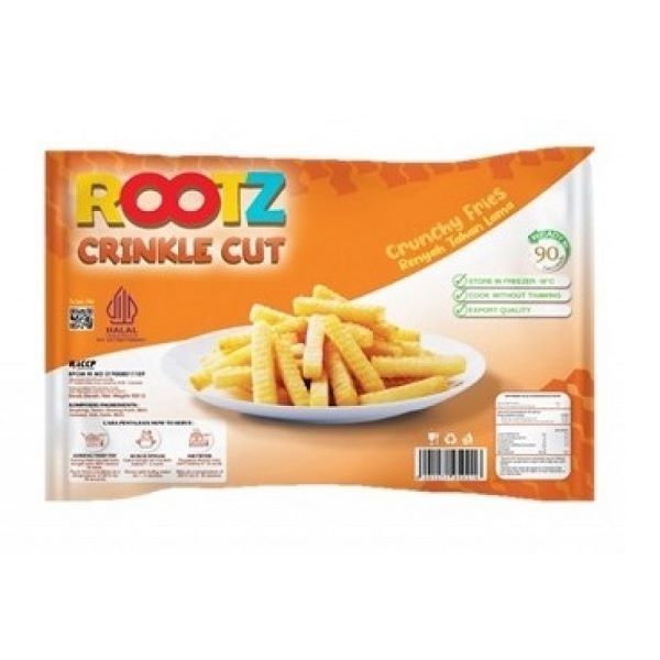 Jual ROOTZ SINGKONG CRINKLE CUT FROZEN 900 GR | Shopee Indonesia