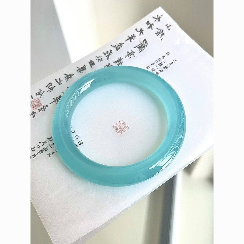 Jual High Ice Azure Frozen Wide Bracelet Blue Water Ice-like Positive ...