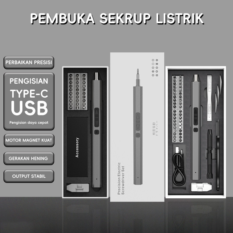 Jual 50 In 1set/36in1 set/ Obeng Elektrik Presisi Set/Silent Dan Tahan ...