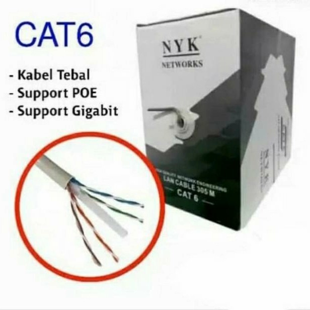 Jual kabel lan cat 6 nyk original eceran | Shopee Indonesia