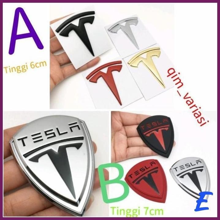 Jual EMBLEM LOGO STICKER STIKER TESLA | Shopee Indonesia
