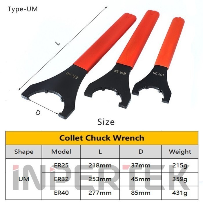 Jual Kunci ER16 Kunci ER 16a Kunci Arbor Milling Collet Wrench Spanner ...