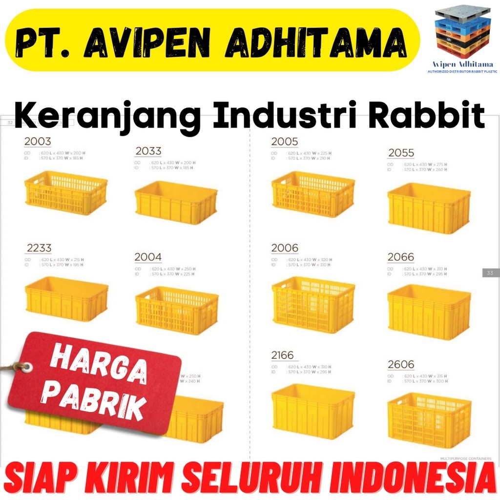 Jual Box Container Plastik Rabbit Keranjang Industri | Shopee Indonesia