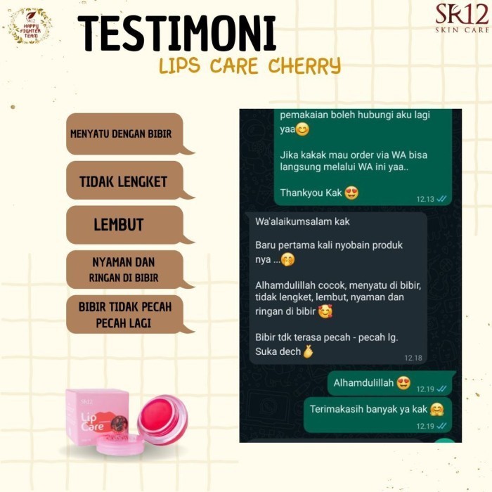 Jual Lip Care SR12 Atasi Bibir Pecah Pecah Melembabkan Merah Merona Alami K02 | Shopee Indonesia