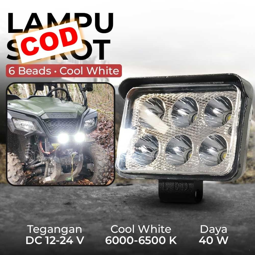 Jual Lampu Sorot Mobil Floodlight Cool White 40W 1 PCS Penerangan ...