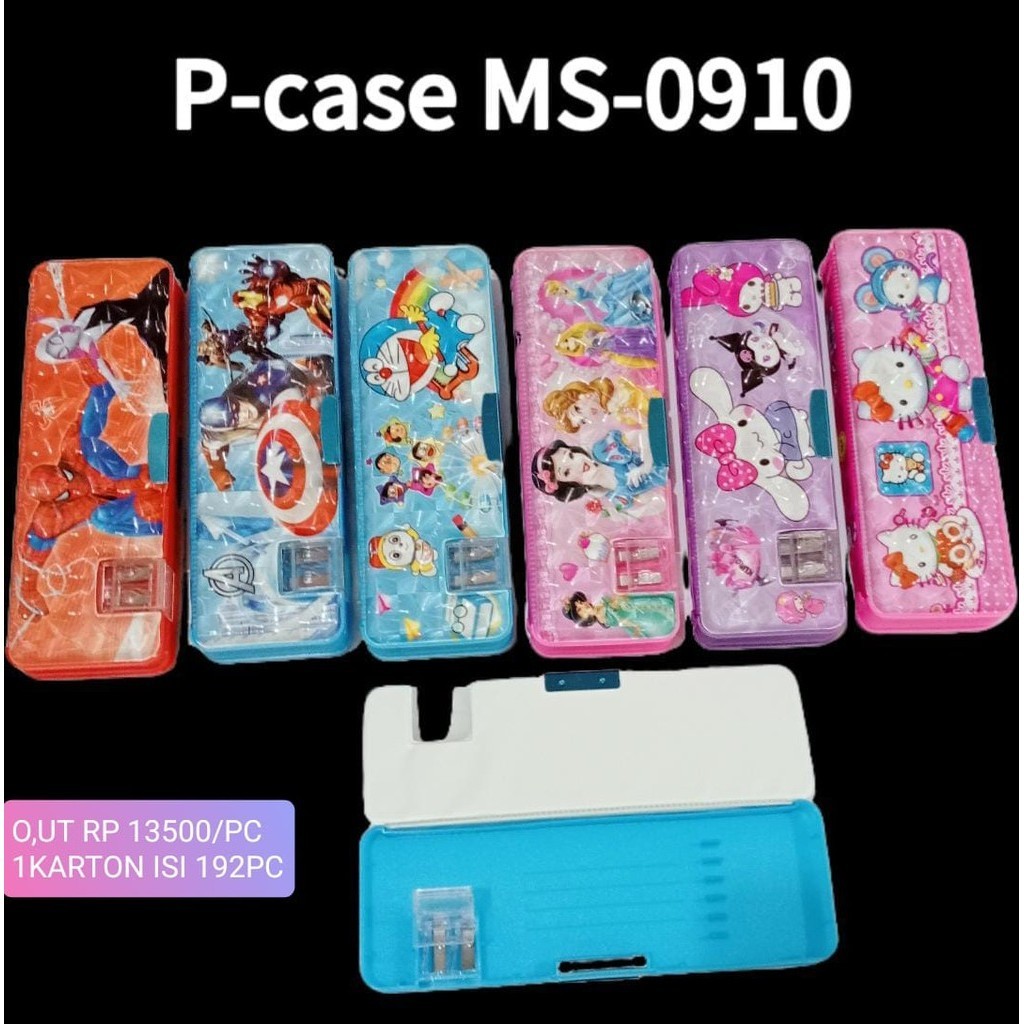 Jual Kotak Pensil + Rautan Magnet MS-0910 / Tempat Pensil / Pencil Case + Rautan Magnet MS-0910 ...