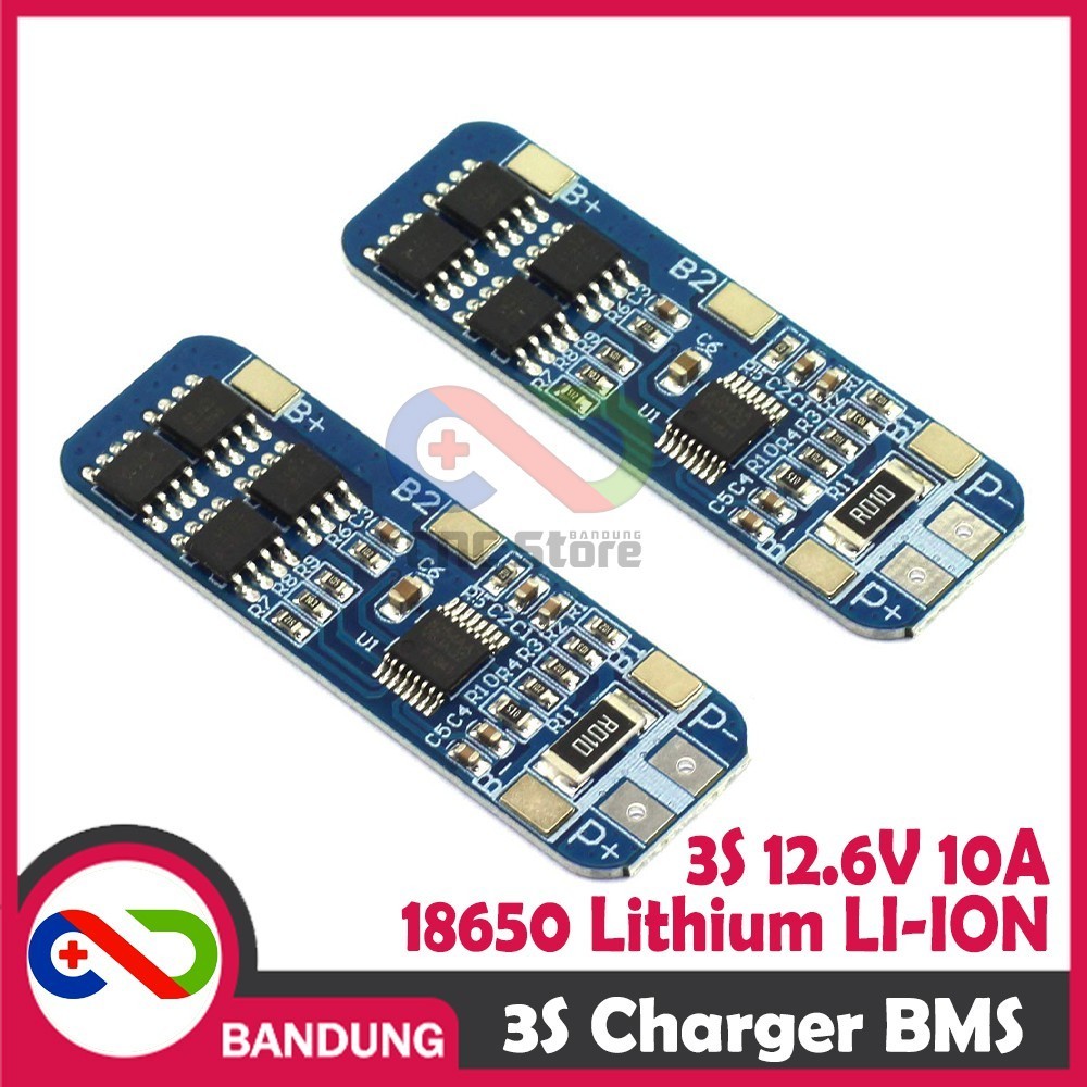 Jual BMS 3S CHARGER 18650 LITHIUM LI-ION BATTERY 12.6V 10A PROTECTION ...