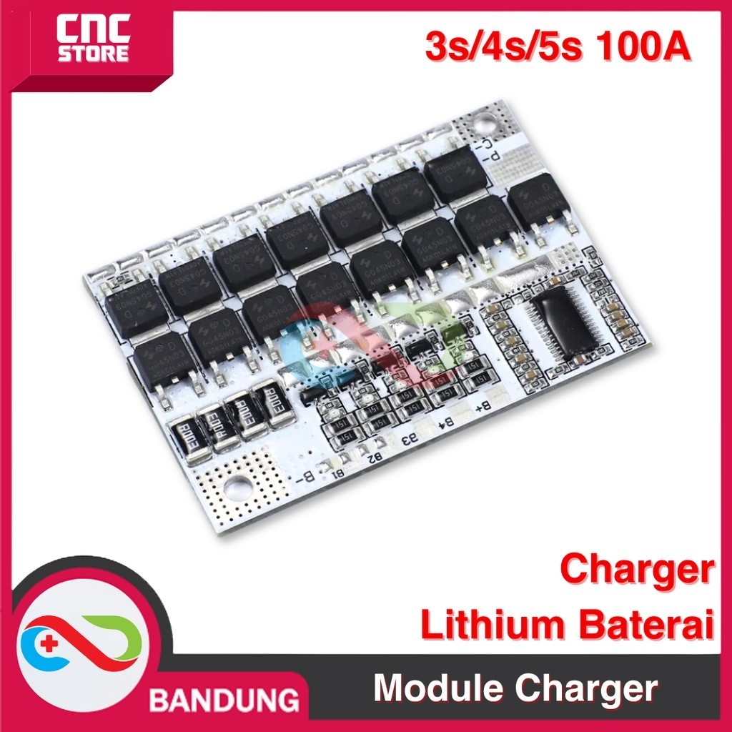 Jual Lithium Baterai Charger Modul 3S/4S/5S 3.7V 100A BMS Protection ...