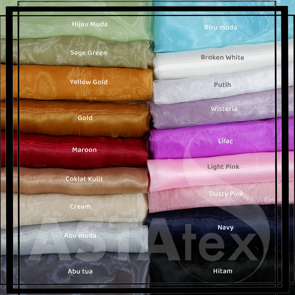 Jual (per meter) KAIN KACA / SILK ORGANDI | Shopee Indonesia