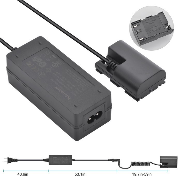 Jual Kingma Dummy Battery Kit Lp-E6 Indoor With Ac Power Supply Adapter ...