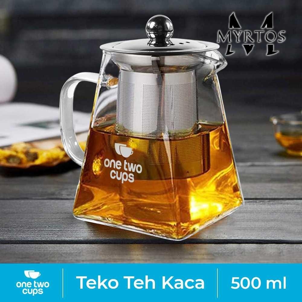 Jual [MT] Teko Teh Kaca Tahan Panas Api Glass Teapot with Saringan One Two Cups | Shopee Indonesia