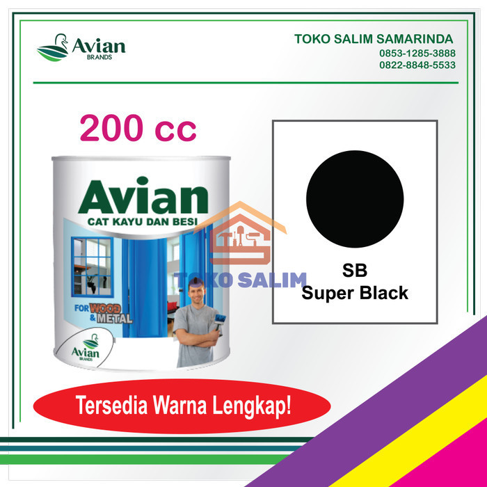 Jual :::::::] Cat Minyak Kayu dan Besi 200cc AVIAN Warna Lengkap- SB ...
