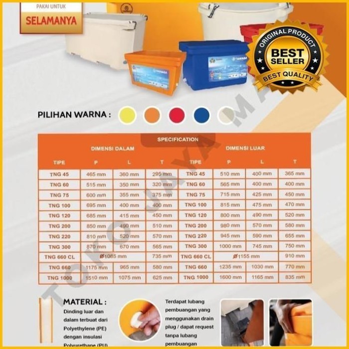Jual Coolbox Tanaga / Cooler Box / Tempat Es 120 Liter Original Best ...