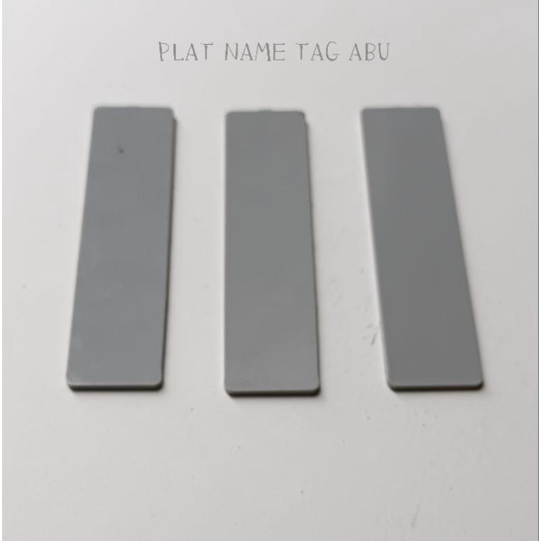 Jual TERLARIS plat name tag /BAHAN NAME TAG 8x2cm tebal 2mm isi 100pcs ...