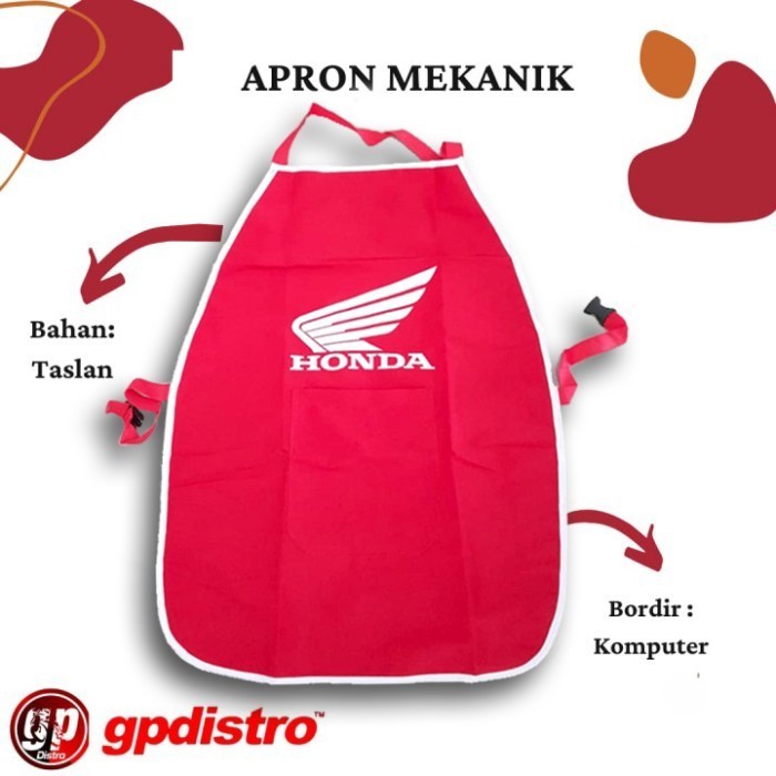 Jual Apron / Celemek Mekanik Bengkel Motor Honda Ahass | Shopee Indonesia