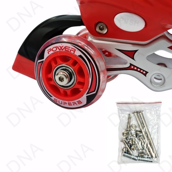 Jual Sepatu Roda / Inline Skate Power Superb Bajaj (Red / Merah ...