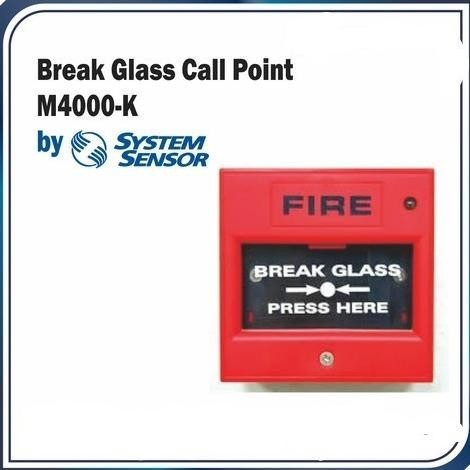 Jual System Sensor Break Glass M400K/T Manual Call Point Fire Alarm ...