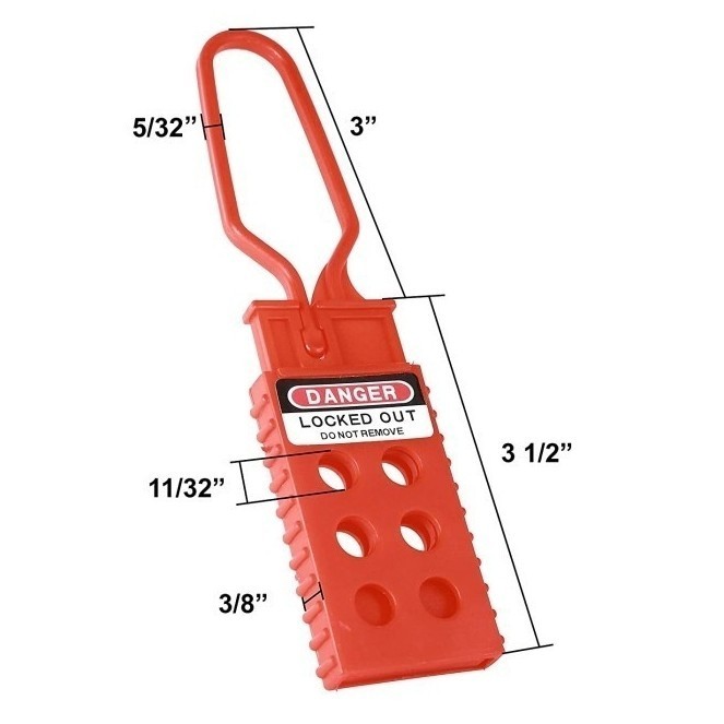 Jual !!!!!!] TRADESAFE Lock Out Tag Out Hasp - 1 Pack Non-Conductive ...