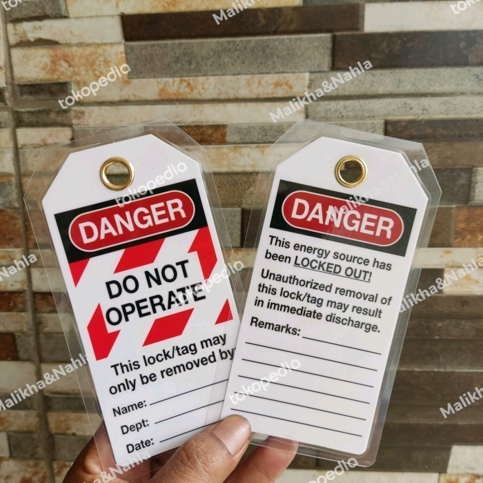 Jual {{{{}}] DANGER Locked Out Do Not Operate Lockout Tagout Tags ...