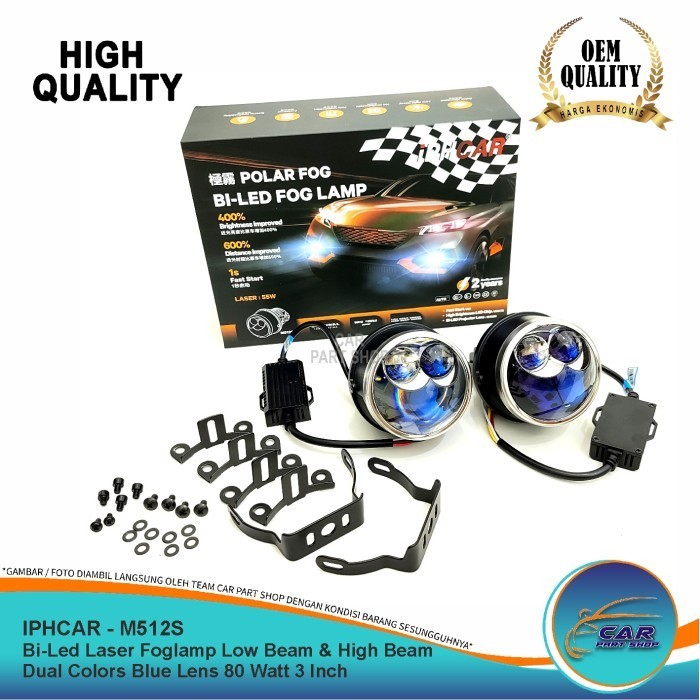 Jual Biled Bi Led Laser Fog Lamp Foglamp Dua Warna Blue Lens 80W 3 ...