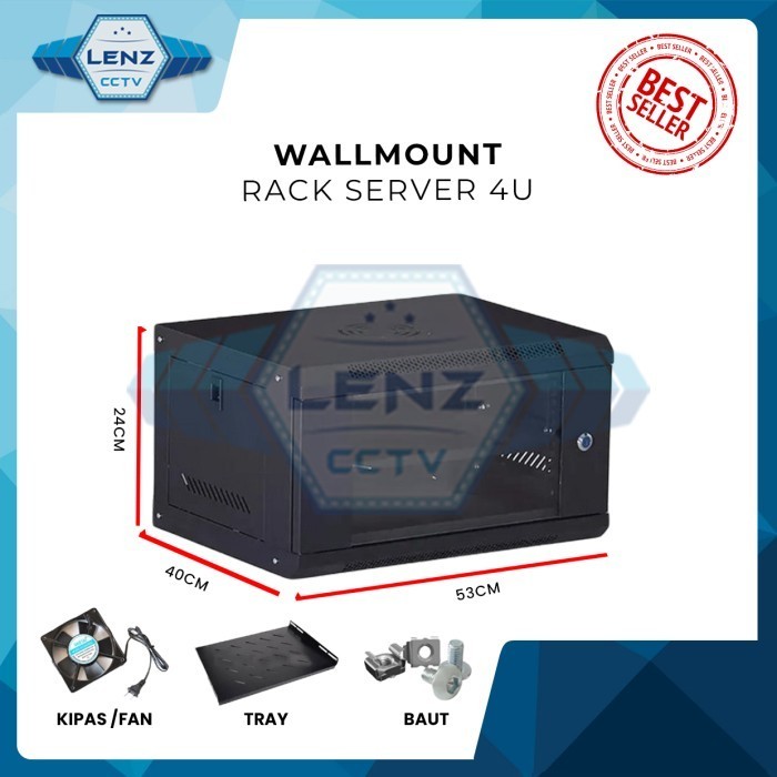 Jual Wallmount Rack 4U Single Door / Rack Server 4U Single Door ...