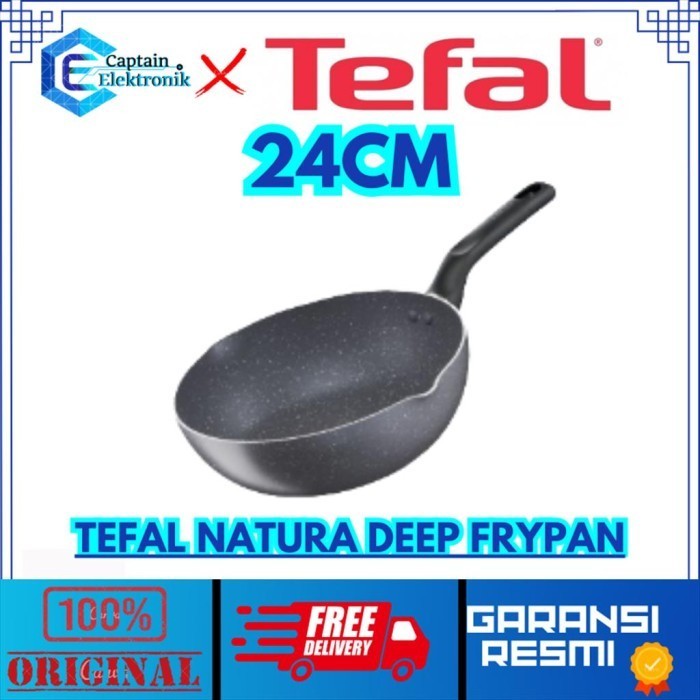 Jual Tefal Natura Deep Frypan 24cm Panci Wajan Anti Lengket Wajan ORI K01 | Shopee Indonesia