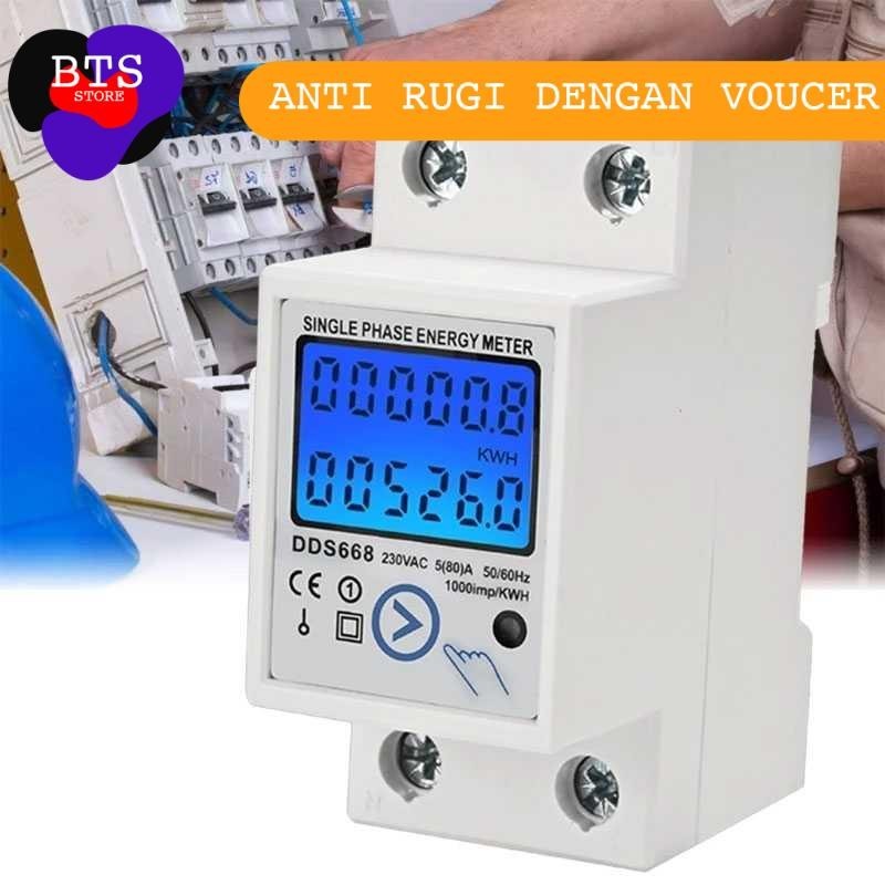 Jual Meteran Listrik Digital Din Rail kWh Meter Single Phase 230V - DDS668 | Shopee Indonesia
