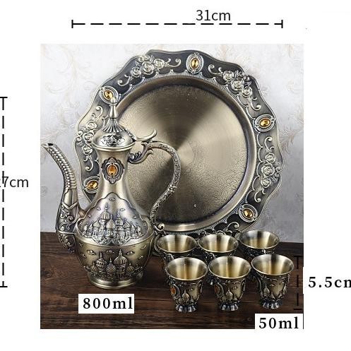 Jual [Baru] Cangkir Teko Set Turki Arab Tea Set Pot Persia Teko Zamzam ...