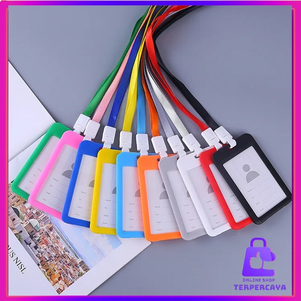 Jual OST Name Tag Id Card Transparant Gantungan Kartu Nama Plastik ...