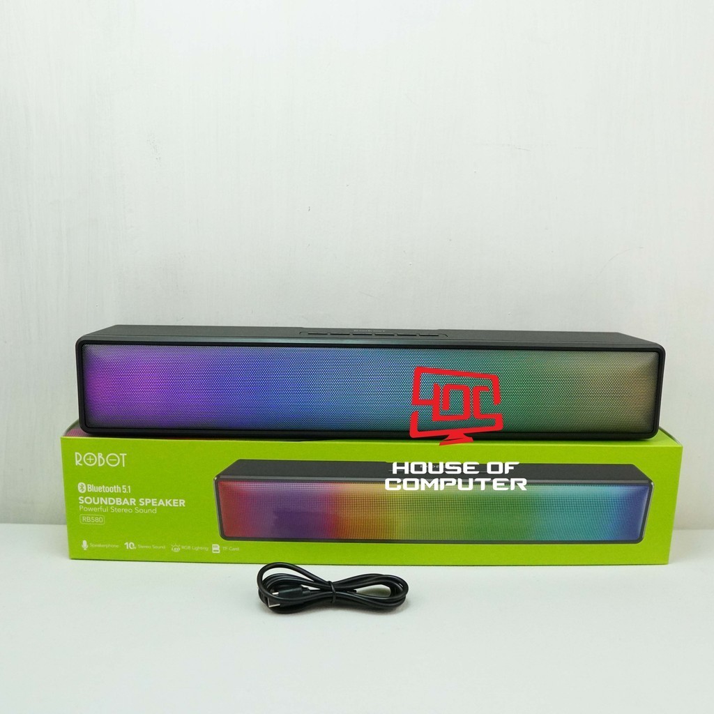 Jual SPEAKER BLUETOOTH ROBOT RB580 SOUNDBAR 10W RGB LIGHT STEREO ULTRA ...