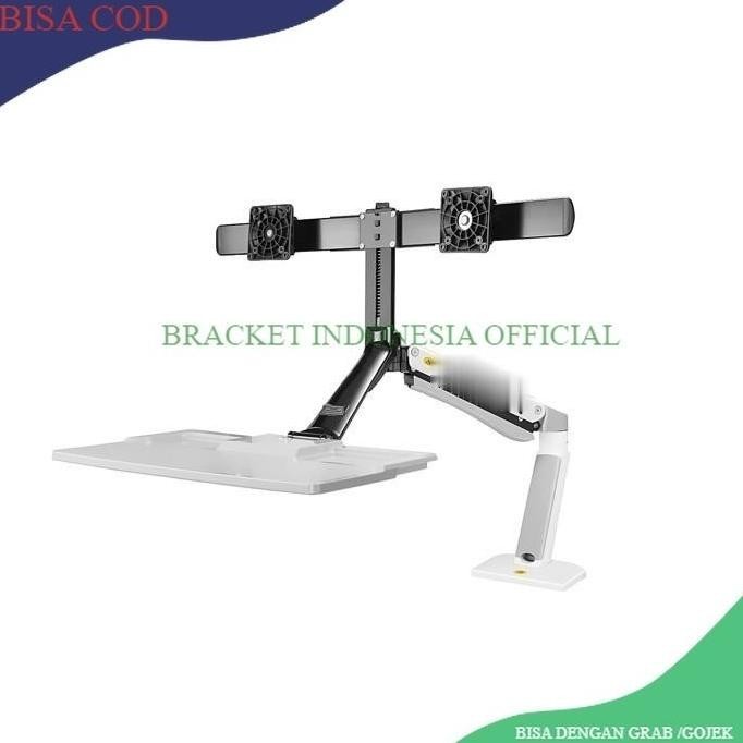 Jual [Ready] Bracket Dual Monitor 22 - 27 Inch Dual Monitor Desk Mount ...