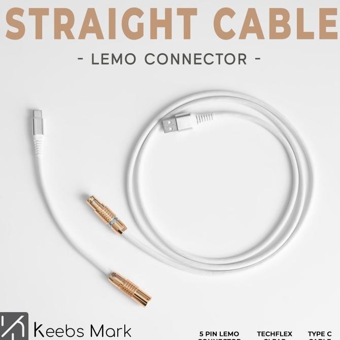 Jual Keebsmark Straight Cable Lemo Connector Type C Mechanical Keyboard ...