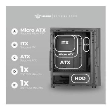 Jual NYK Nemesis Casing Komputer Gaming T10 Scylla - PC Case GM ...