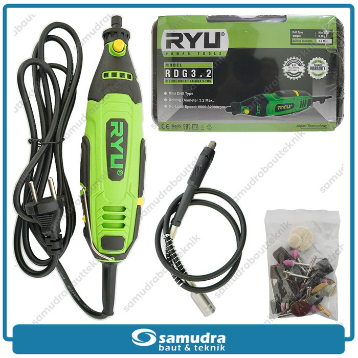 Jual Ryu Rdg3.2 Mini Grinder Tuner Set Die Grinder Gerinda Bor Mini ...