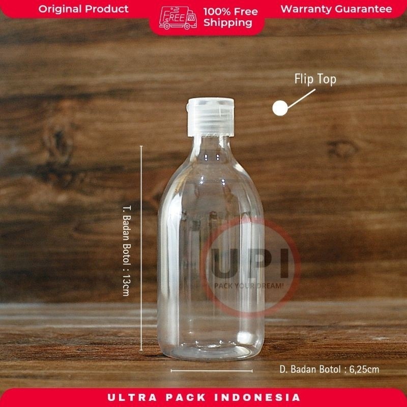Jual KEMASAN BOTOL FLIPTOP ISI ULANG - BOTOL PET VIDI 300ML CLEAR + FLIP TOP | Shopee Indonesia