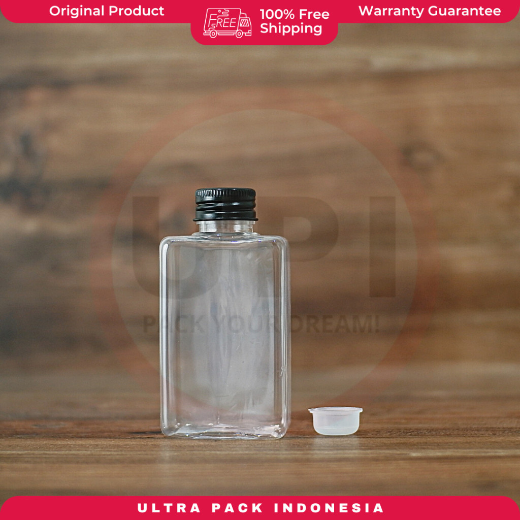 Jual KEMASAN MINUMAN BOTOL FOOD GRADE - BOTOL PET BOKO 100ML CLEAR + PLUG SUMBAT + TUTUP ULIR ...