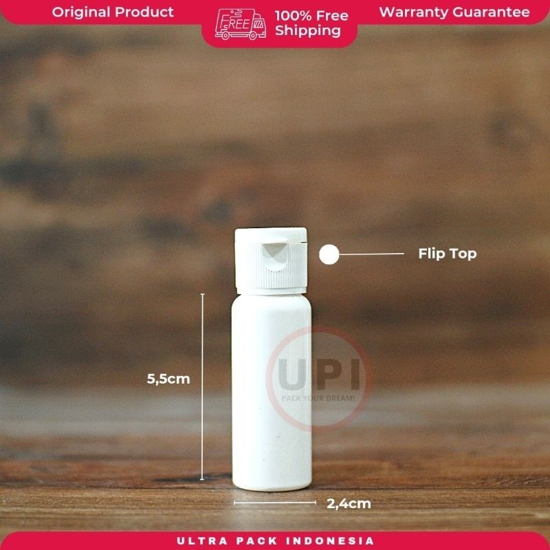 Jual Kemasan Botol Fliptop Isi Ulang - BOTOL PET BR 20ML PUTIH + FLIP TOP PUTIH | Shopee Indonesia