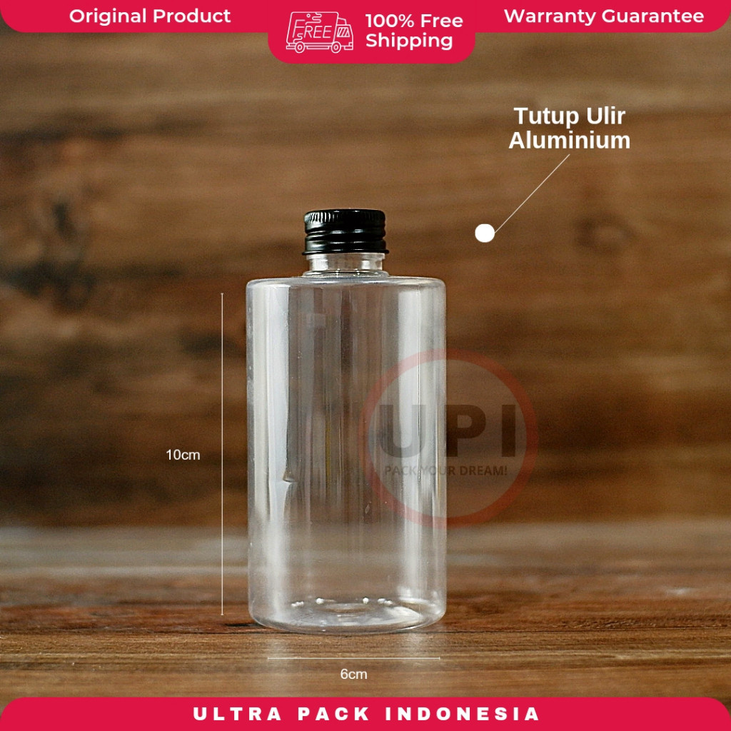 Jual KEMASAN MINUMAN BOTOL FOOD GRADE - PET RFS 250ML CLEAR + TUTUP ULIR | Shopee Indonesia