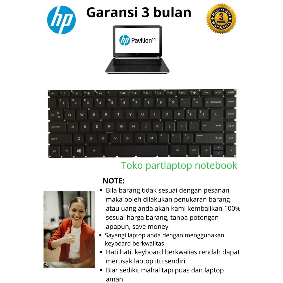 Jual Keyboard Laptop Gaming Hp 14S-Cf1Xxx With Backlit - Original ...