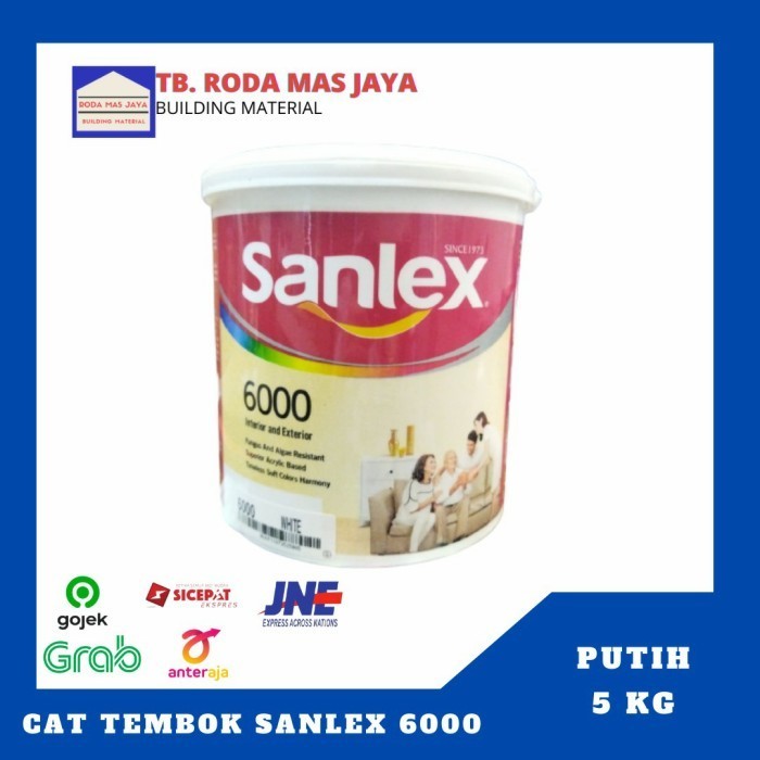 Jual Cat Tembok / Wall Paint Merk Sanlex 6000 / Sanlex Putih @ 5 Kg ...