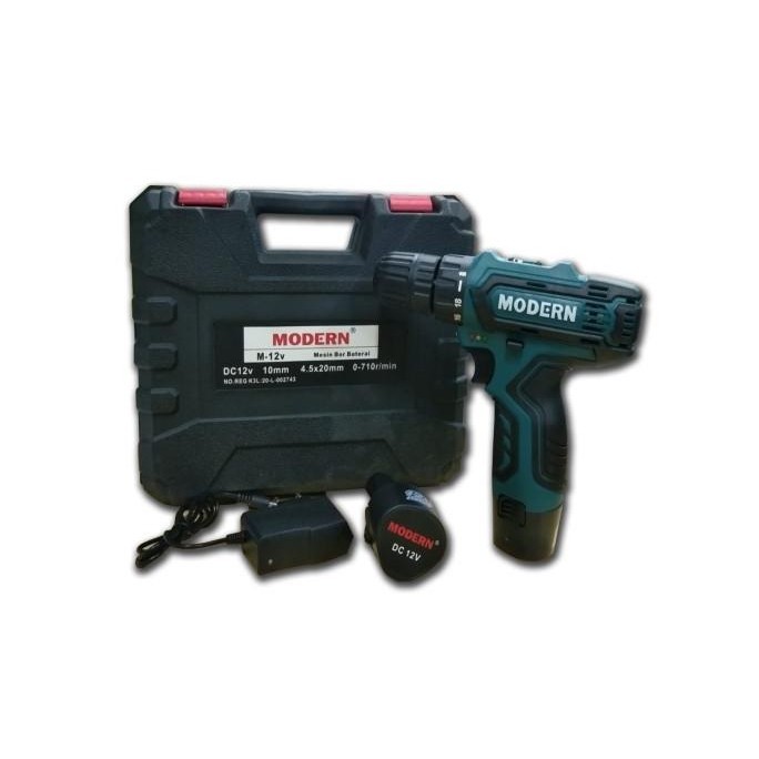Jual Modern M 12 V / M-12V / M12V Bor Cordless / Baterai (2 Baterai ...