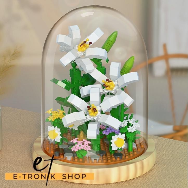 Jual ETRONIK YKO Mainan Balok Susun Bunga Lily Flower Dome LEGO 594 ...
