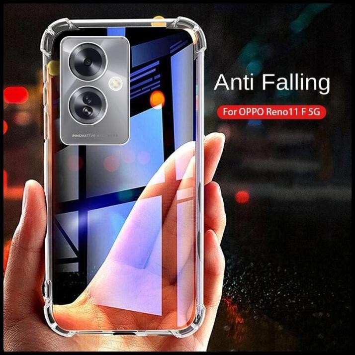 Jual Casing Oppo Reno 11F Silikon Anti Crack Clear Bening Ring Standing ...