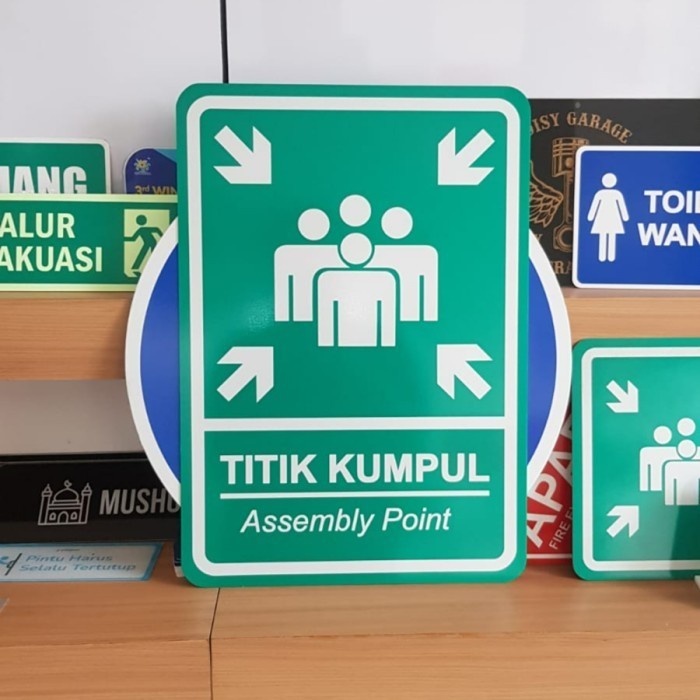Jual Limited Rambu Titik Kumpul Assembly Point 45Cm X 60Cm - Plat Acp ...