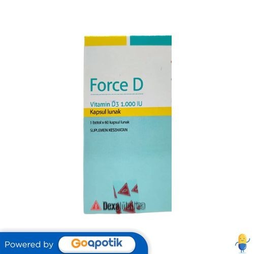 Jual FORCE D VITAMIN D3 1000 IU BOTOL 60 KAPSUL | Shopee Indonesia