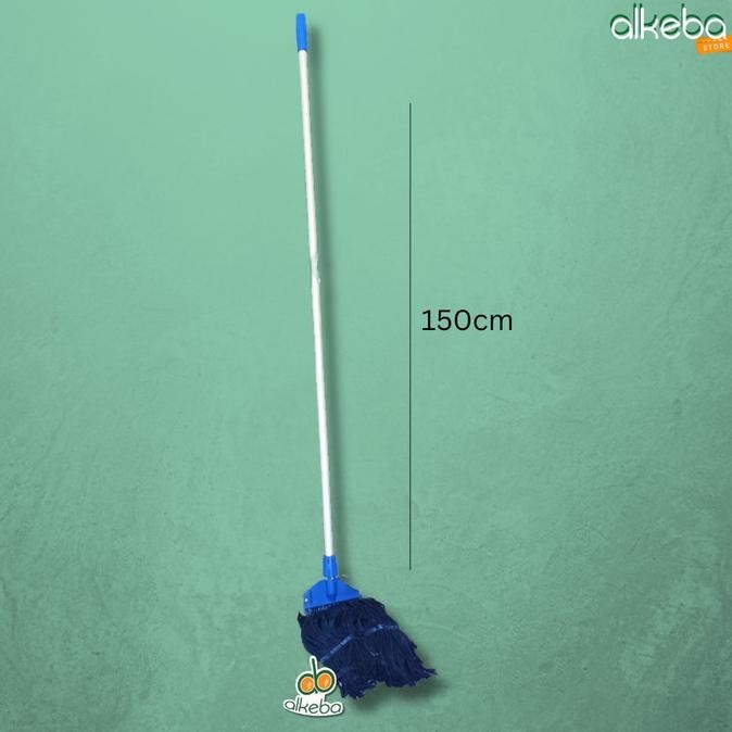 Jual Mop Pel Set Komplit Biru / tongkat + frame + Kain Biru HIC ...