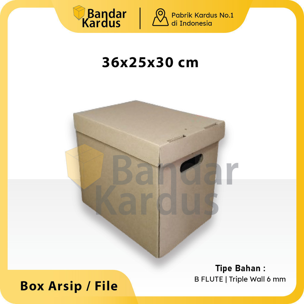Jual Kardus box arsip | kardus dokumen karton ukuran 36 x 25 x 30 - box penyimpanan barang ...