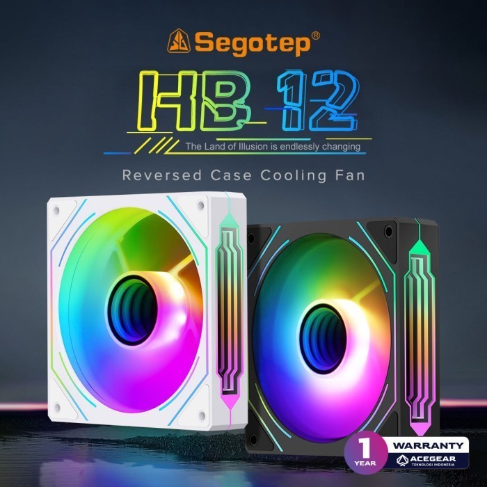 Jual Segotep Hb12 Reverse Argb Pwm Infinity Mirror Case Fan Casing ...