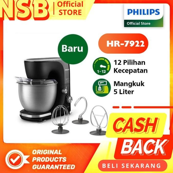 Jual Philips Kitchen Machine Hr7922/90 Stand Mixer 5L Standing Mixer ...